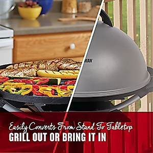 George Foreman GFO240S Indoor/Outdoor Electric Grill, 23.50 x 21.20 x 12.10, Silver