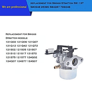 ALL-CARB 591137 Carburetor Replacement for Briggs Stratton 590948 for 775EX Lawn Mower Replacement for Troy Bilt Pressure Washer Carburetor