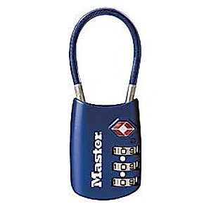 Master Lock Blue Set Your Own Combination TSA Approved Luggage Lock, Travel Zipper Padlock is Perfect for Suitcases, Bags, or Backpacks, 4688D