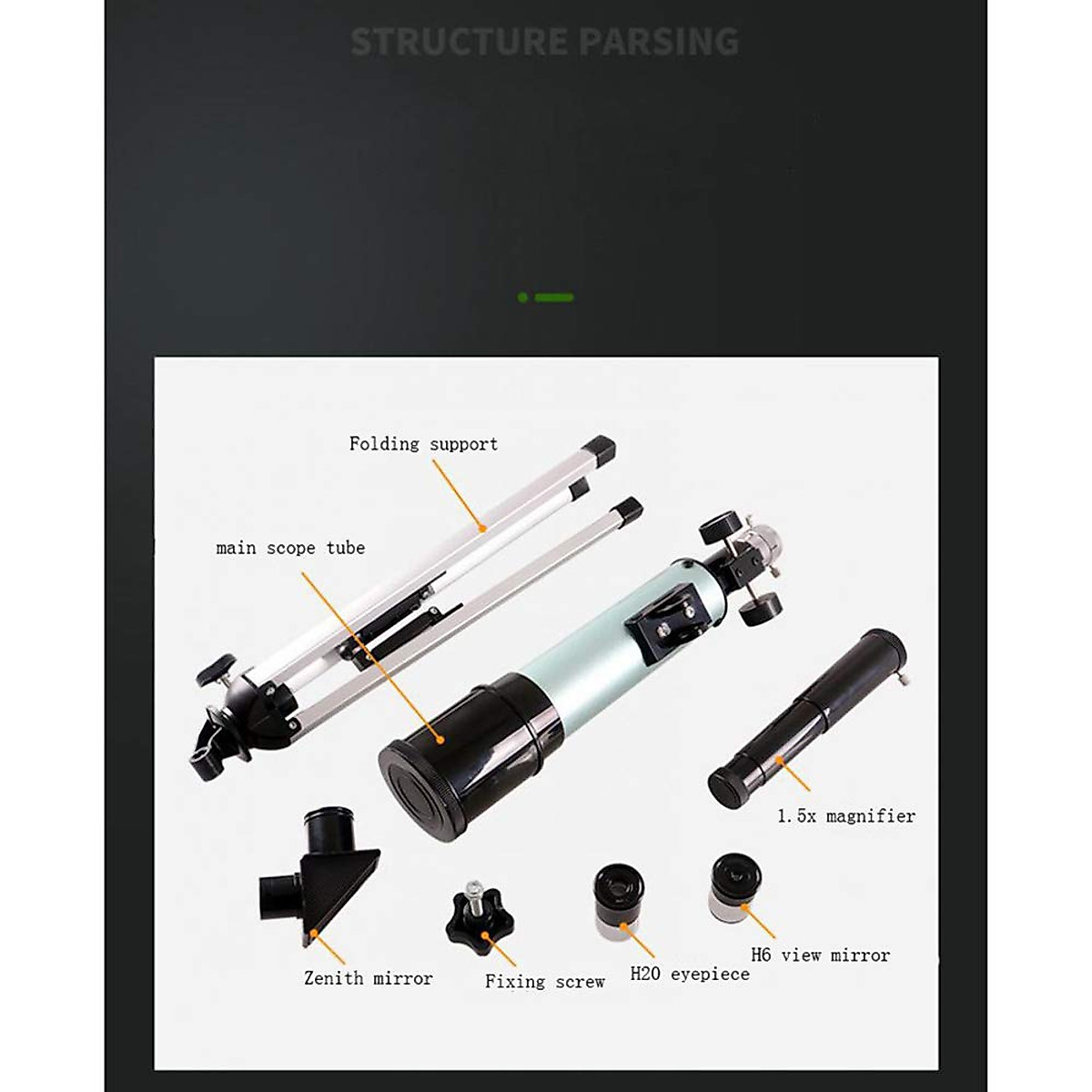 ZZK Astronomical Telescopehigh-Definition Children's Birthday Gift Entry-Level Suitable for Outdoor Watching