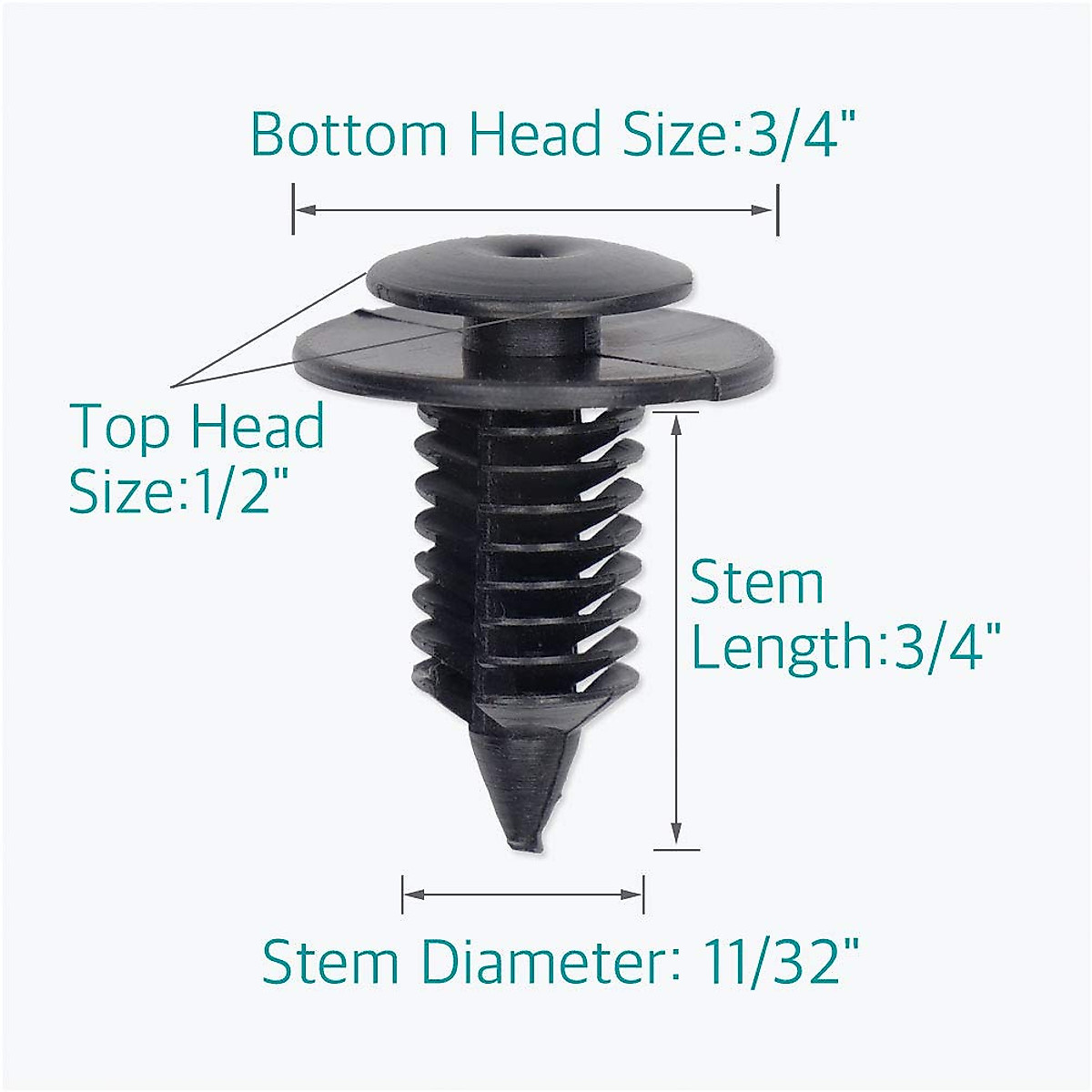 Lantee 20 Pcs Interior Door Trim Panel Retainer Clips Fasteners Replacement for Ford N805155-S & for Dodge 6505878-AA, Fit for Ford GT/Taurus/Thunderbird, Fit for Dodge Ram 1500/2500/3500