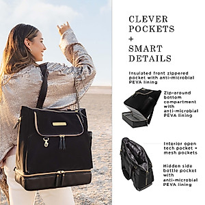 Petunia Pickle Bottom Pivot Backpack | Multiple Carrying Options (Backpack or Tote) | Insulated Pockets to Keep You Organized | Modern Silhouette with a Roomy Interior | Twilight Black