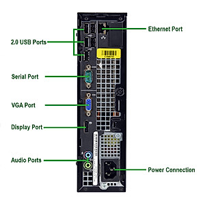 Dell OptiPlex 990 Ultra Small USFF Computer Desktop PC (Intel Core i5 Processor, 8GB Ram, 500GB Hard Drive, Wireless Keyboard & Mouse, WiFi & Bluetooth, New 1080p Webcam, Win 10 (Renewed)