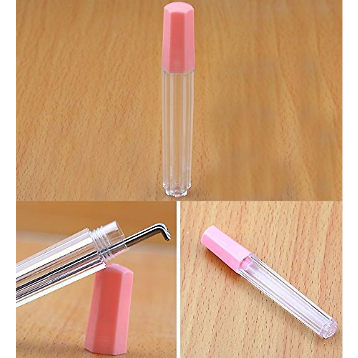 12Pcs Clear Plastic Felting Sewing Needles Container Pin Needle Storage Tubes Bottle Holder Storage Case