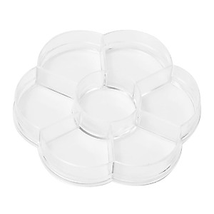 Women's Jewelry 4PCS 8 Grids Jewel Case Round Shape Transparent Plastic Organizer Jewelry Storage Container for Earrings Rings Girl Jewelry