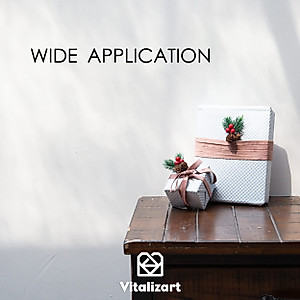 Vitalizart Rose Gold Velvet Ribbon Set 3/8"" x 15 Yd Wooden Spool Fabric Trim 3 Rolls * 5 Yd for Christmas Wreath Decoration Handmade Craft Ornaments Gift Wrapping & Bow Making