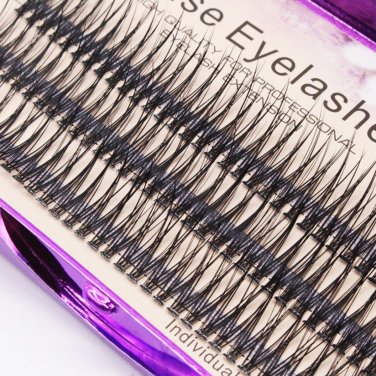 Bodermincer 120pcs 8mm/10mm/12mm/14mm/16mm to Choose Fish Tail Design 0.1 C Curl 3D Individual Mink False Eyelashes Extension Soft Black Fake False Eye Lashes （16mm）