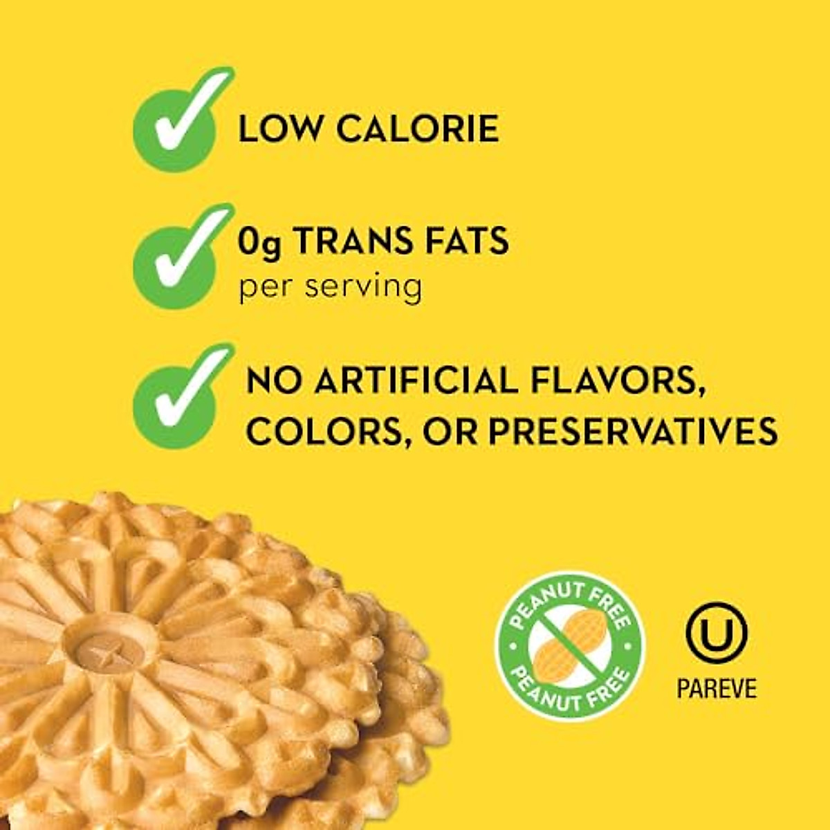 Reko Pizzelle Authentic Italian Style Waffle Cookie, Lemon, 7 Ounce (Pack of 1)