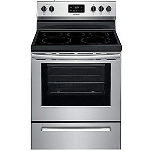 Frigidaire FCRE3052AS 30" Freestanding Electric Range with 5.3 cu. ft. Capacity Quick Boil Store-More Storage Drawer and SpaceWise Expandable Elements in Stainless Steel