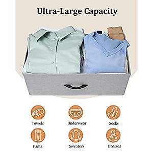 JOINHOM Dresser Storage Tower with 5 Drawers, Fabric Tall Dresser Drawer for Bedroom, Office, Entryway, Living Room and Closet- Sturdy Steel Frame, Easy Pull Bins & Wooden Top