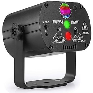 USB Party Lights Show DJ Disco Ball Strobe Light,Projector Light Remote Control, Sound Activated Multi-effects Pattern Stage Beam Lights for Bar Halloween Christmas