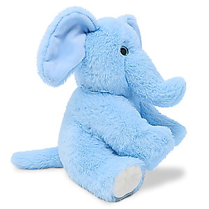 Fluffuns Baby Elephant Plush Stuffed Animal Toy - Cute Plush Stuffed Elephant Animals Toys for Babies, Girls and Boys - 9 Inch Height (Blue Gray White)