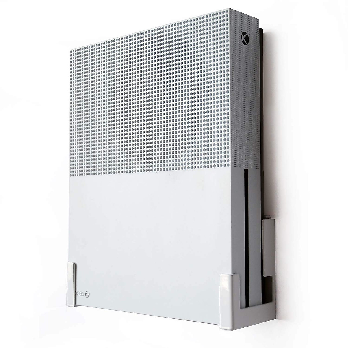 Monzlteck Wall Mount for Xbox One S，All Metal Vertical Hanging On Wall with Power Botton Left/Right,Wall Shelf Bracket for Xbox 1S