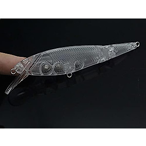 10pcs Unpainted 2sections swimbait 10.6cm 11g Fishing Lures Bass Trout Multi Jointed Swimbaits Slow Sinking Bionic Swimming Lures Freshwater Saltwater Bass Lifelike Fishing Lures with Free Eye