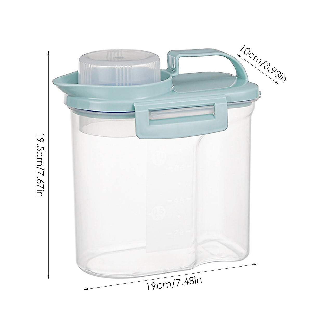 Fulenyi Rice Bin Rice Container, Airtight Cereal Container Rice Barrel Dry Grain Dispenser Thicken Rice Cylinder Clear Food Storage Box with Airtight Design Pour Spout