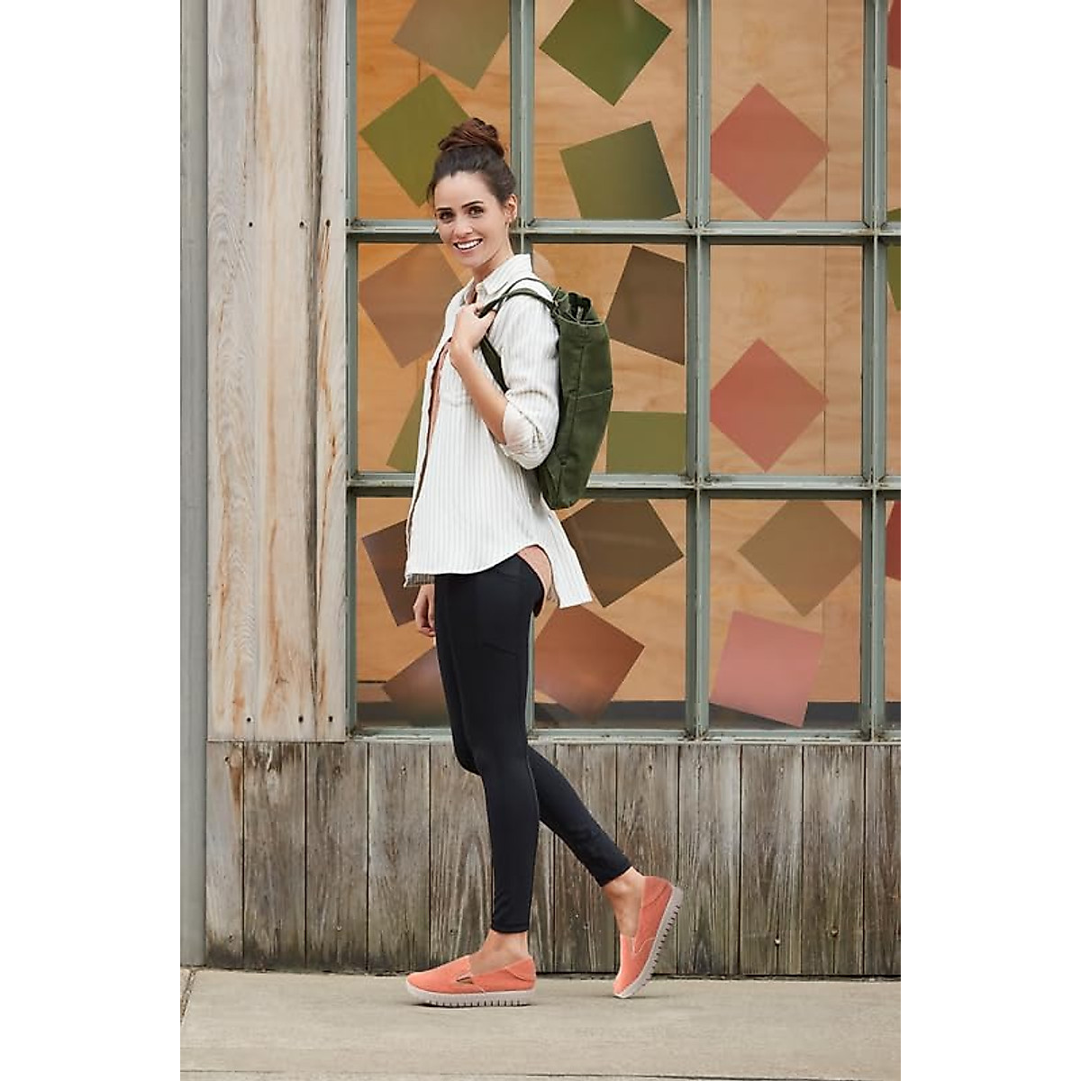 Glolily ELLE Slip-On Suede Women's Sneaker - Brown Smooth, 8 M