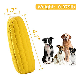 Corn Shaped Dog Toy-Interesting to Attract Dogs' Attention Corn Chew Toy for Pets, Resistant to Biting and Not Hurting Teeth Puppy Teeth Grinding Toys,Sounding Pet Squeaky Toy for Dog