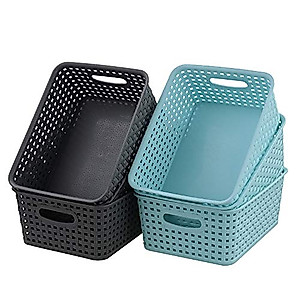 Nesmilers 6 Packs Woven Storage Baskets, Small Cupboard Baskets