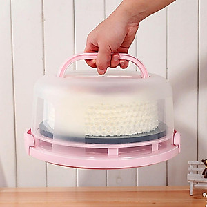UPKOCH Clear Cake Carrier Cake Container Birthday Cake Case Cake Carrying Case Handheld Cake Case 10 Inch Cake Carrier Multi-function Cake Case Round Cake Carrier Cake Packing Holder