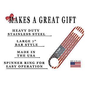 USA Flag Second 2nd Amendment Speed Bottle Opener Heavy Duty Gift Patriotic American US