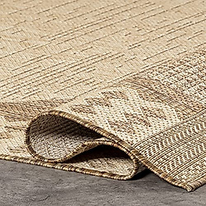 nuLOOM Shawn Bold Diamond Indoor/Outdoor Area Rug, 5' x 8', Beige
