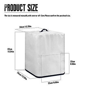 FKELYI Ice Cream Funny Design Air Fryer Cover,Dust-proof Kitchen Appliance Air Fryer Cooker Covers with Storage Pocket