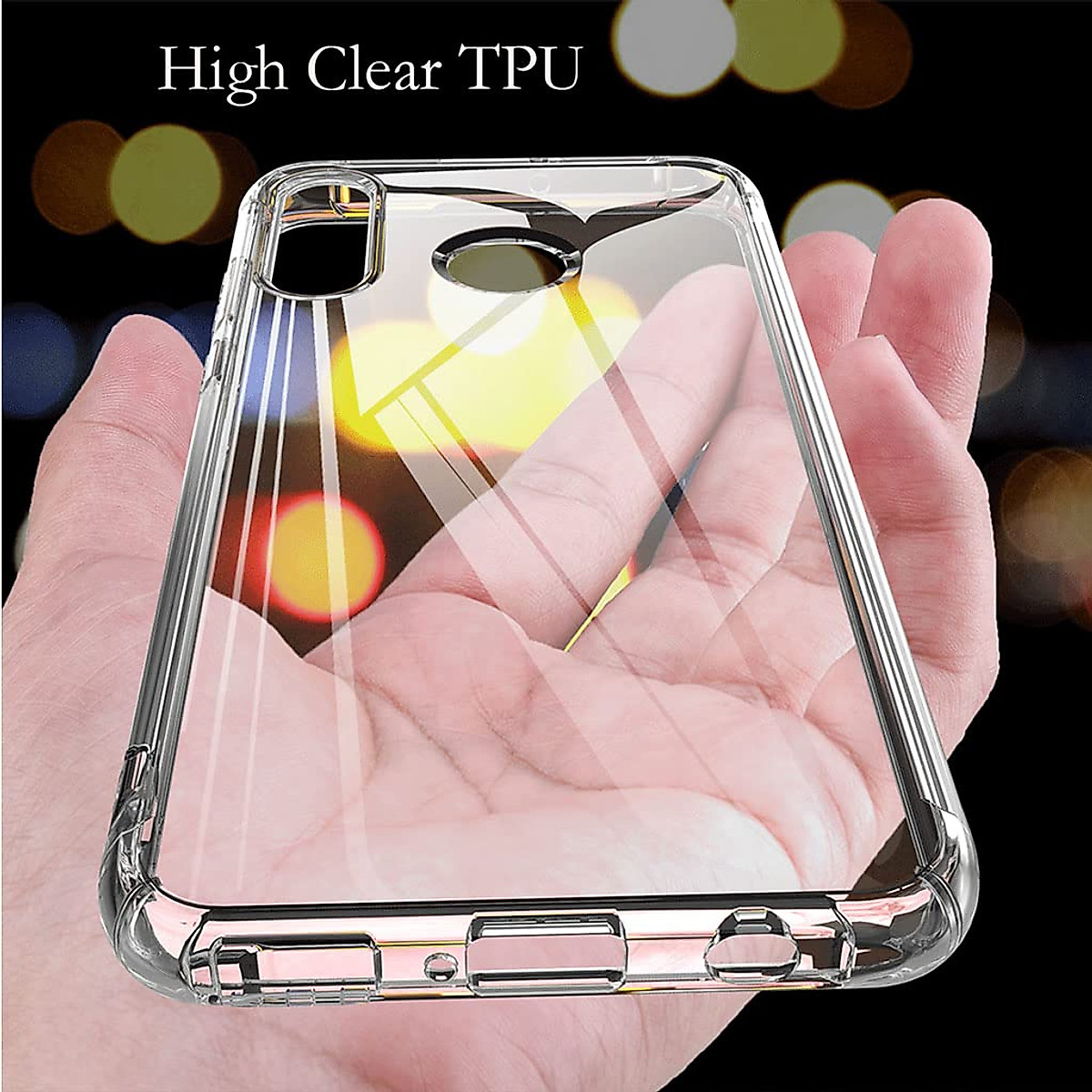 FZZSZS Slim Thin Black and Transparent Case for Motorola ThinkPhone, Soft Protective Phone Cover with Flexible TPU Protection Bumper Shell for Motorola ThinkPhone (6.6")