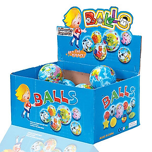 24 Pack - Globe Mini Soft Foam Earth Squeeze Balls, 2.5" Squeezable World Toy Stress Relief Bulk Educational Novelties for Kids, School, Classroom, Party Favors, Rewards