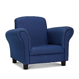 Melissa & Doug Denim Fabric Child’s Armchair (Kid’s Furniture, 23”L x 17.5”W x 18.3”H) - Children's Furniture, Child's Reading Chair, Chairs For Toddlers, Oversized Kid's Armchair