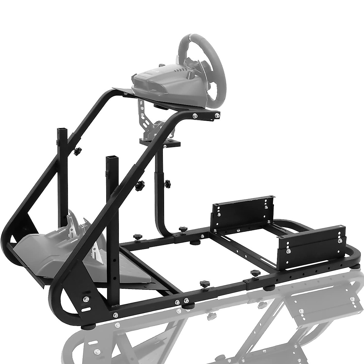 Anman PRO Racing Simulator Cockpit Adjustable Racing Wheel Stand fit for Logitech G25/G27/G29/G920/G923,Fanatec,Thrustmaster T500RS, Wheel Shifter Pedals Seat NOT Included