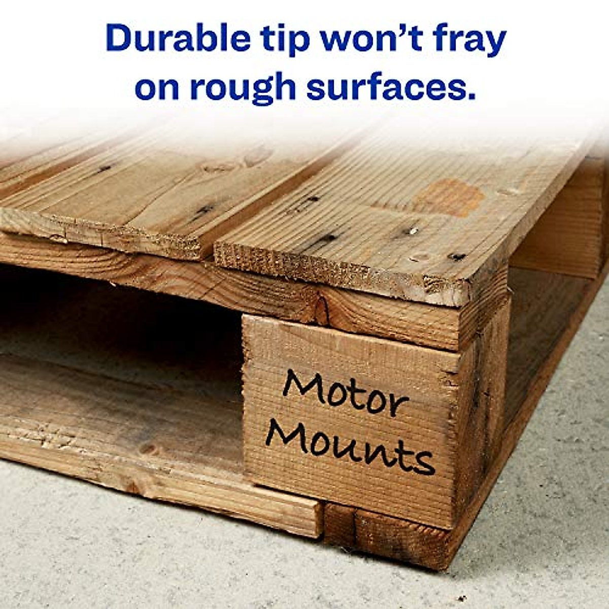 Avery Marks-a-lot Permanent Marker, Regular Desk-Style Size, Chisel Tip, Water and Wear Resistant, 1 Black Marker (17888)