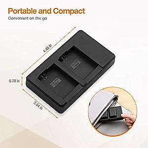 Powerextra 2 pack Replacement Sony NP-FW50 Camera Battery and Dual Channel Charger for Sony a6000, a6300, a6500, a5100, a5000, a7, a7s, a7s ii, a7r, a7 ii Cameras