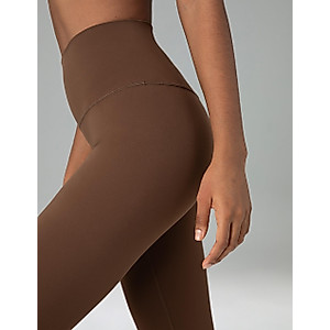 Colorfulkoala Women's Dreamlux High Waisted Workout Leggings 28" Inseam Full Length Yoga Pants (M, Cocoa)