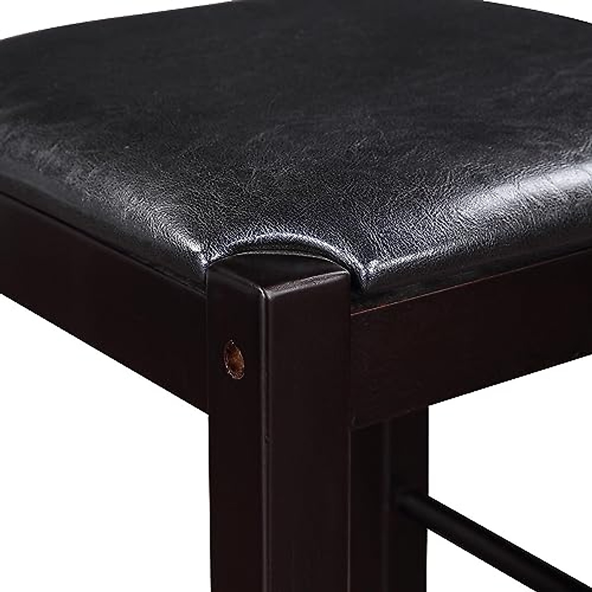 Uolfin Counter Height Dining Set for 2, Bar Table and Stools, Rubber Wood, 42" L × 22" D × 36" H