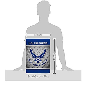 US Air Garden Flag Armed Forces USAF United State American Military Veteran Retire Official House Decoration Banner Small Yard Gift Double-Sided, 13"x 18.5", Made In USA 13 X 18.5