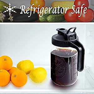 GMSWEET Cold Brew Mason Jar Coffee Maker 32 OZ Wide Mouth Cold Brew Pitcher With Coffee Filter For Coffee, Iced Tea, Sun Tea, Lemonade