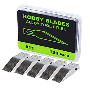 Headley Tools #11 Hobby Knife Blades(Pack of 120),Art Blades Cutting Tool with Storage Case for Craft, Hobby, Scrapbooking, Stencil