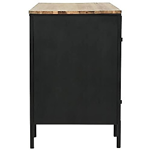 YUHI-HQYD Double Pedestal Desk,Secretary Desk,Studio Desk,Home Office Desks,with 2 Large Cabinets,Easy to Assemble,for Office or Home Study,Solid Firwood and Steel 47.2"x19.6"x29.9"