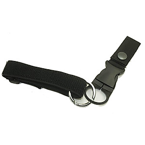 AUXPhome Easy Fit All Cane/Crutch/Walking Stick Support Clip Holder Grip Aid (Yellow) / Clip On Table Rest， and Elastic Wrist Strap (Black) / Keep Your Walking Cane Within Reach. - Universal