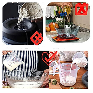 Millie Plastic Measuring Cup Set,3Pcs BPA Free Plastic Clear Heat-resistant with Angled Grip and Spout Stackable Liquid Measuring Cup for Kitchen Use