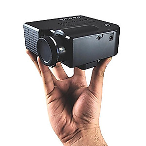 Full HD 1080p Mini Portable Pocket Video & Cinema Home Theater Projector - Built-in Stereo Speaker, LCD+LED Lamp, Digital Multimedia, HDMI, USB & VGA Inputs for TV PC Game Business Computer & Laptop
