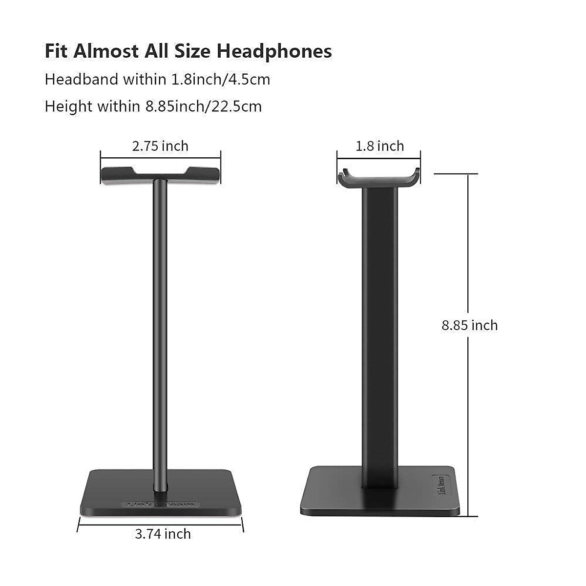 Link Dream Headphone Stand Headset Holder Gaming Headset Holder with Aluminum Supporting Bar Flexible Headrest Anti-Slip Earphone Stand for All Headphones