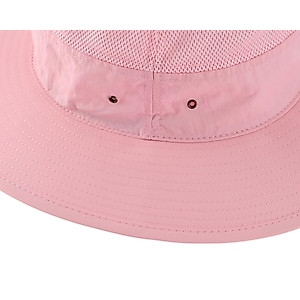 Home Prefer Womens Sun Hat Lightweight Mesh Bucket Hat UPF50+ Wide Brim Sun Protection Caps Pink
