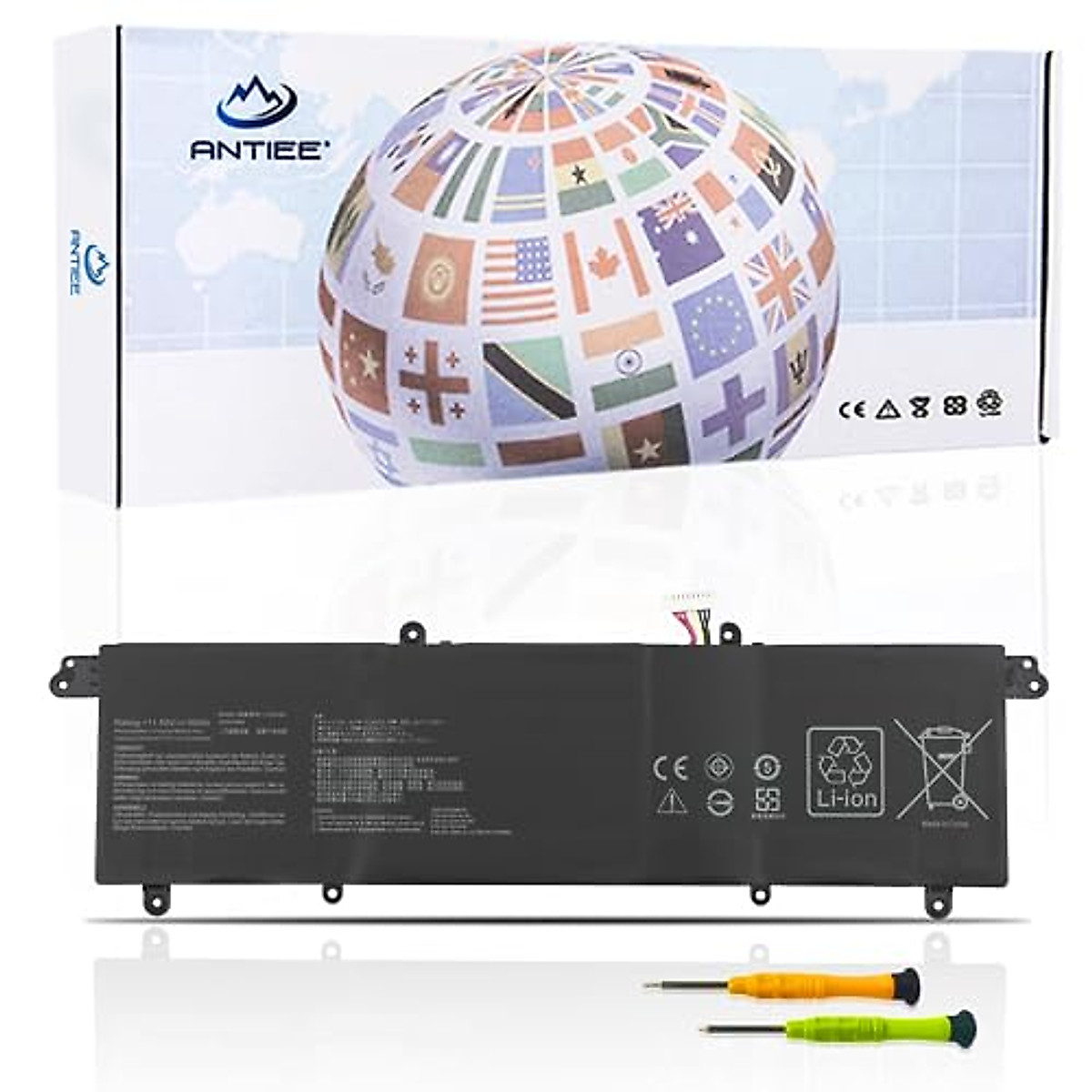 ANTIEE C31N1821 Laptop Battery for Asus ZenBook S13 UX392FA UX392FN i7-8565U UX392FA-AB030T UX392FA-AB004T UX392FA-AB021T UX392FA-AB008T UX392FA-AB017T UX392FN-AB006T UX392FN-AB009T UX392FA-AB015T