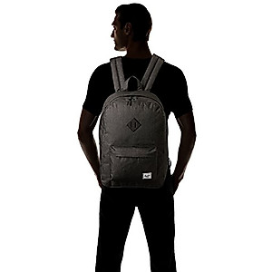 Herschel Heritage Backpack, Black Crosshatch/Black Rubber, Classic 21.5L