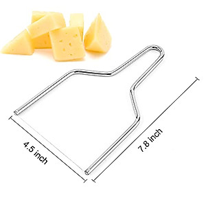 2 Pcs Cheese Slicer, Cheese Cutter Stainless Steel Cheese Slicers with Wire Easy And Fast Cutting Block Cheese Butter