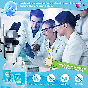 JANCHUN 1 Gallon Epoxy Resin Kit, Crystal Clear Table Top Epoxy Resin, Self-Leveling, No Bubbles, Coating and Casting Resin Kit with Resin Mixer for Art Craft DIY Wood, Jewelry Making, Molds