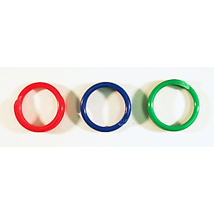 Pack of 100, Size 12, 3/4" inch Spiral Leg Bands (Available in Red, Blue and Green) (Green)