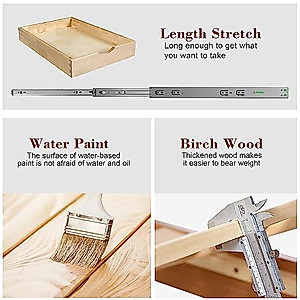 ALINE FURNITURE Pull Out Cabinet Organizer, Pull Out Cabinet Drawer, Slide Out Cabinet Organizer, Cabinet Organizers and Storage, Cabinet Pull Out Drawers for Kitchen (23''W x 21''D)