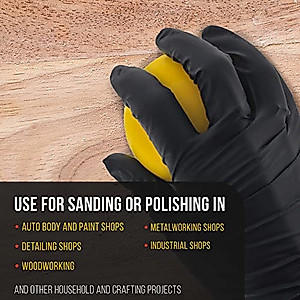 TCP Global 3" Palm Grip Foam Hand Sanding Block Pad for Hook & Loop and 3" DA Sanding Discs - Polishing Pad Holder - Buff Polish Car Wet-Sand Dust Nibs, Automotive Paint, Car Detailing
